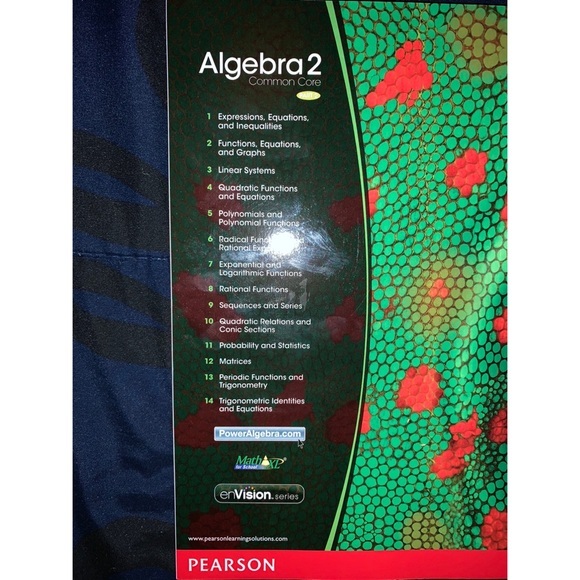 Pearson | Accents | Algebra 2 Common Core Part 2 Textbook | Poshmark